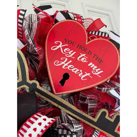 Handmade | Holiday | You Hold The Key To My Heart Valentines Day Wreath ...